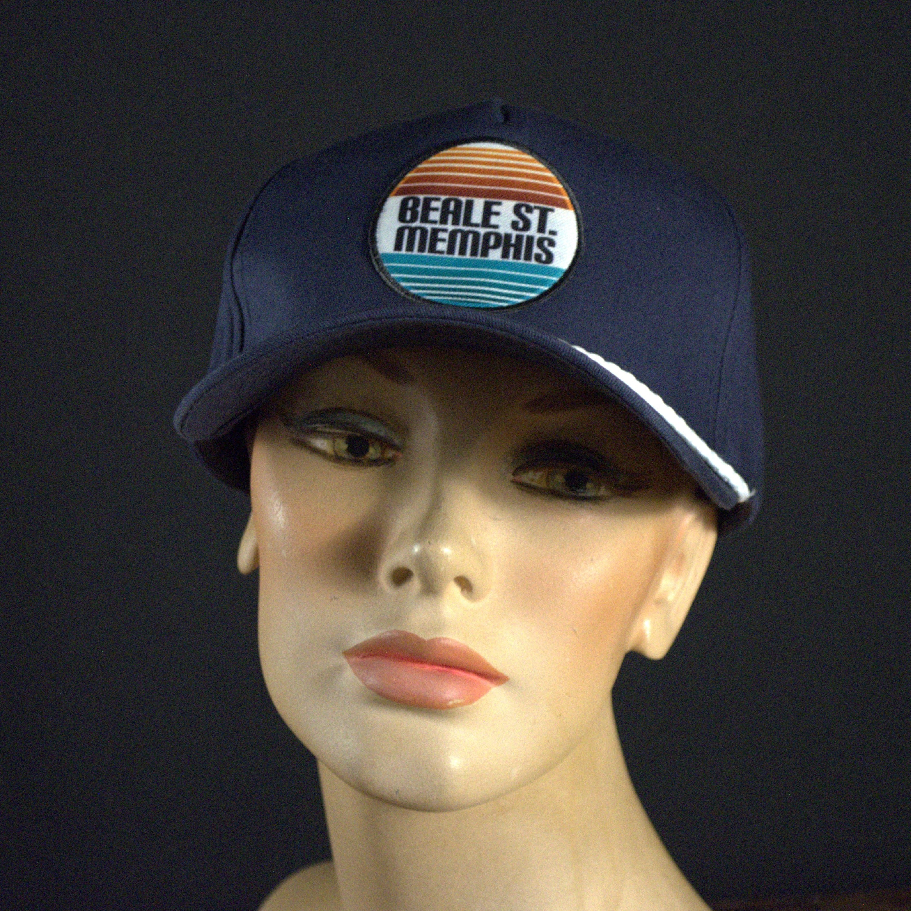 Beale St. Stripes Navy Blue Hat – a-schwab